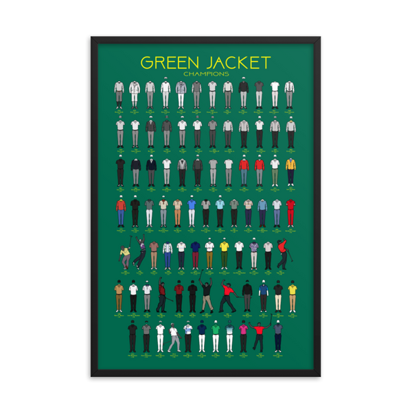 Green Jacket Champions Framed poster – Hazard Golf